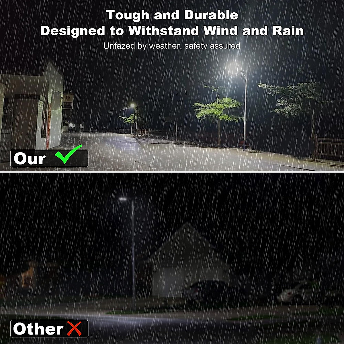 IOBZSM Solar Street Light 7000K 800000LM Auto On/Off Dusk to Dawn IP67 Waterproof Motion Sensor for Security & Outdoor Lighting (8000W-1Pack)