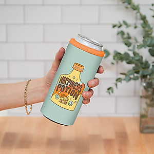 Insulated Stainless Steel Slim-Can Cooler by Studio Oh! - Happiness Potion - 12-Ounce Double-Wall Construction with Full-Color Artwork & Secure Screw-On Lid