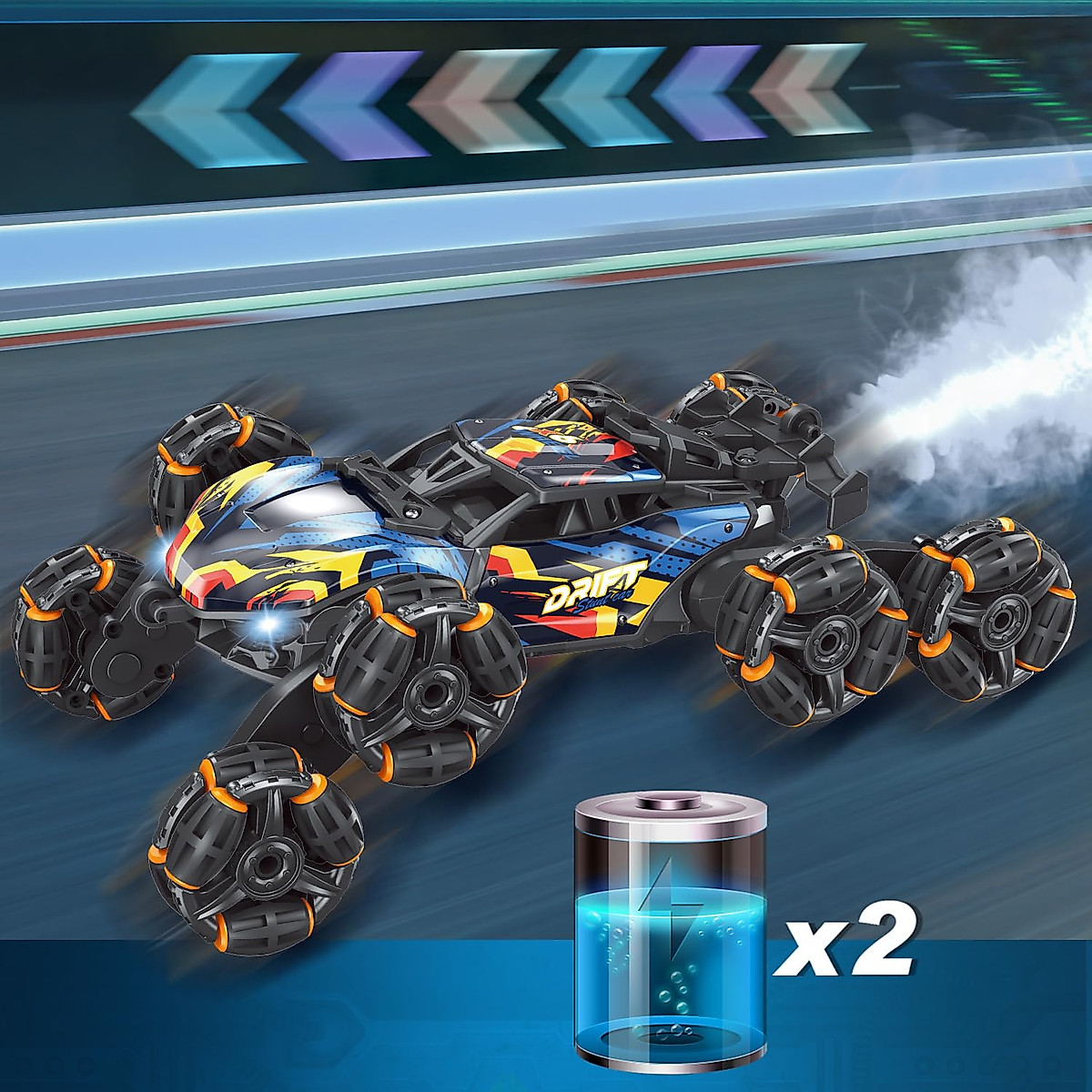 NEXBOX Cool 8 Wheels Hand Controlled rc Stunt Car Toys, Gesture Sensing Remote Control Cars for Boys Age 6 7 8-12 13 14 Year Old, Birthday Gifts Ideas for Kids