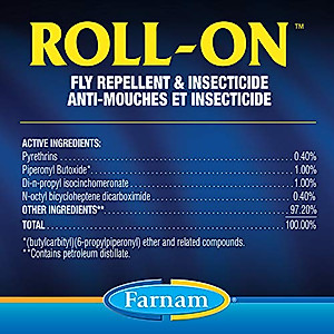 Farnam Roll-On Fly Repellent for Horses, Ponies and Dogs 2 Ounces