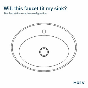 Moen S44101BG Colinet One-Handle Single Hole Traditional Bathroom Sink Faucet, Brushed Gold