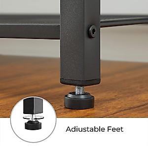 VASAGLE Shoe Bench Rack, 3-Tier Storage Shelf for Entryway Hallway Living Room, Industrial Accent Furniture with Steel Frame, 12.6 x 31.5 x 70.3 Inches, Greige