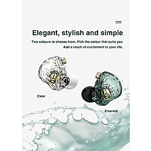 FEDAI TRN MT1 1DD HiFi Earphone Headphone, TRN MT1 in-Ear Earbud with New 10mm Composite Magnetic Dynamic Driver Over Ear Headset with Detachable C Pin 0.75MM Cable(No mic,Black)