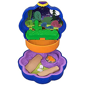 Polly Pocket Tiny Pocket Places Camping Compact! Shani Doll