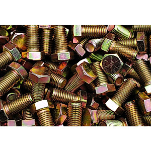 (20) Hex Head 3/4-10 x 1-1/2 Grade 8 Bolts Yellow Zinc Cap Screws