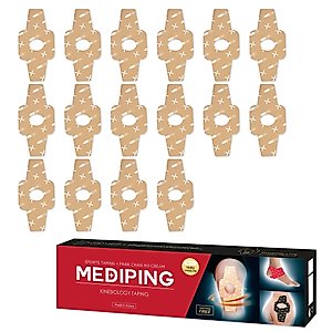 Powerful-X MEDIPING Sports Tape with Recovery Cream for Pain l Therapeutic Athletic Tape l Pain Relief, Diamond Type, 16 Pack, Beige