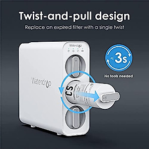 Waterdrop Undersink Replacement Water Filter Compo Pack, 2PP+CT+CS