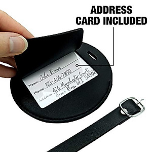 Rustic Distressed Hawaii State Flag Round Leather Luggage Card Carry-On ID Tag