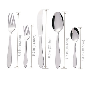 Bon Elegance 20-Piece Stainless Steel Flatware Silverware Cutlery Set, Include Knife/Fork/Spoon, Dishwasher Safe, Service for 4