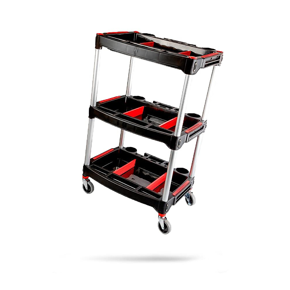 Adam's Polishes Standard Detailing Cart, Custom Mobile Rolling Utility Detailing Tool Cart Organizer for Garage DIY Home Projects, Extra Storage for Mechanics & Detailers During Repairs Car Wash/Wax