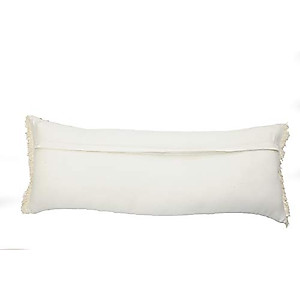 LR Home Charcoal Gray Solid Fringed Throw Pillow, 1 Count (Pack of 1)