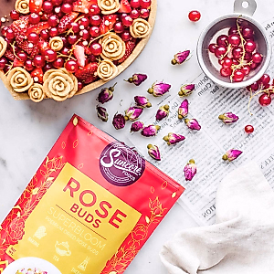 Suncore Foods Dried Rose Buds Bloom, Caffeine-Free Tea, Gluten-Free, Non-GMO, 1.5oz (1 Pack)
