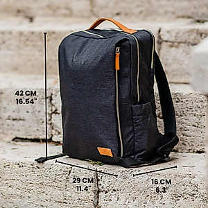 Nordace Siena Smart Backpack with USB Charging - 15.6 Inch Laptop Backpack, 19L Daily Backpack for Travel, Everyday, Work, or School (Black)