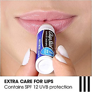 Chapstick Variety Pack Classic Original, SPF 15, & Strawberry Lip Balm Sticks Bulk, 0.15 Oz (15 Count) - Chap Stick Skin Protectant Moisturizer Tubes, Stocking Stuffers - By Dr. Plenty