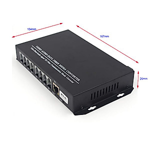 Primeda-telecom Telephone Extenders - 8 Channels PCM Voice Telephone over Fiber Optic up 20Km with 10/100Mbps Ethernet