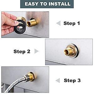 IVIGA Pet Grooming Faucet, Wall Mount 8" Centers Mixing Faucet, Brass Pet Grooming Unit with Aluminum Spray Valve, Coiled Hose, Vacuum Breaker, Lever Handles for Shower Bathroom Garden Outdoors Sink