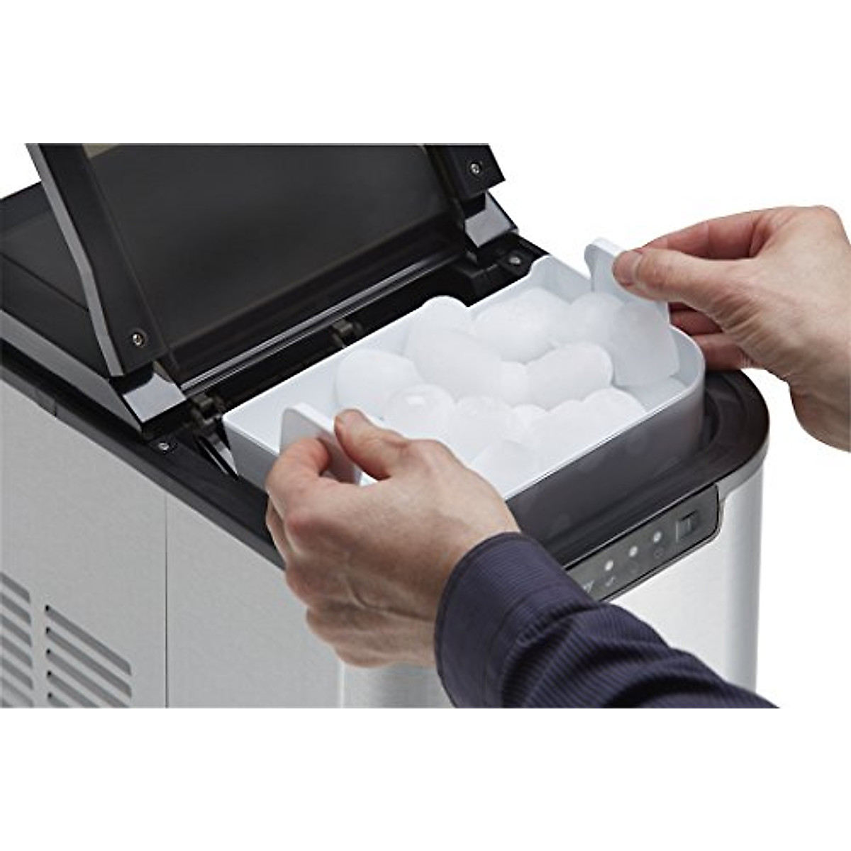 Danby DIM2500SSDB Portable Ice Maker, Countertop Ice Machine Makes 25 lbs of Ice A Day,LED Controls & Self-Clean Mode