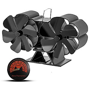 Geciliaoran Wood Stove Fan Heat Powered