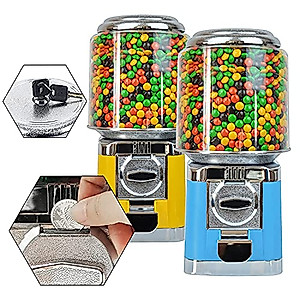 Candy Machine Commercial Automatic Candy Machine Vending Machine Bubble Gum Machine Home Vending Machine Coin Gumball Machine for Kids (Blue)