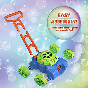 ToyVelt Bubble Lawn Mower for Kids - Automatic Bubble Mower with Music Sounds Best Toddler Boy Toys for Kids Lawn Mower Sports & Outdoor Play Toys for Boys & Girls Ages 3-12 Years Old