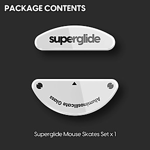 Superglide - Fastest and Smoothest Mouse Feet/Skates Made with Ultra Strong Flawless Glass Super Fast Smooth and Durable Sole for SteelSeries Aerox 3 / Aerox 9 Wireless