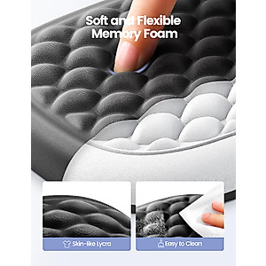 VAYDEER Ergonomic Wrist Rest Pad Armrest Pad Elbow Rest Pad, Prevent Hands Becoming 'Mouse Hand' Relieve Elbow Pain Computer Armrest Arm Wrist Rest Support Mouse Pad for Desk(6.3X4.3X0.76inches Black)