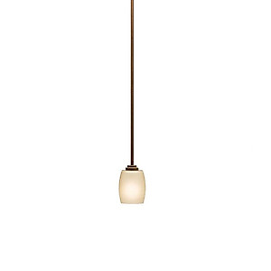 Kichler Eileen 8" 1 Light Mini Pendant with Satin Etched Cased Opal Glass in Brushed Nickel