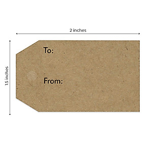 1.15" x 2" Natural Brown Kraft to and from Gift Tag Stickers / 500 Brown Kraft to from Present Labels/Christmas Holiday Present Labels/Made in The USA