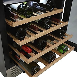 DUURA Elite DE430WCDZSS Wine Cooler Designer Series Dual-Zone, 46-Bottle, Metallic