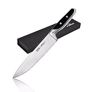 BC.HINGER 8 Inch Professional Chef Knife, German High-Carbon Stainless Steel Cutlery, Kitchen Knife with Ergonomic Handle and Gift Box, Full Tang, Ultra Sharp Blade,Suitable for Meat and Vegetable