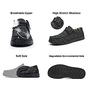 Mens Machine-Washable Casual Loafers, Men Slip On Comfortable and Breathable Boat Shoes for Work, Casual, Walk, Traveling, Beach, Gifts for Men, Zapatos Mocasines para Hombre