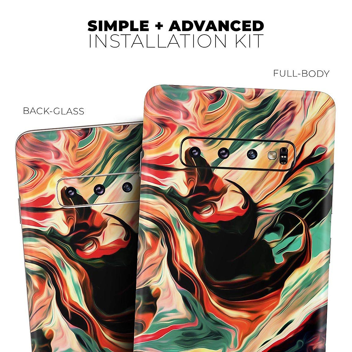 DesignSkinz Blurred Abstract Flow V60 Protective Vinyl Decal Wrap Skin Cover Compatible with The Samsung Galaxy S20 (Screen Trim & Back Glass Skin)