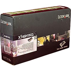 Genuine OEM brand name Lexmark X746 Black High Yield Toner Cartridge (12K Yield) X746H1KG