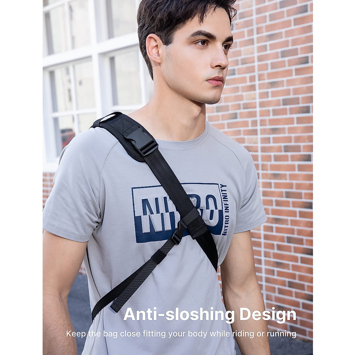 JSAUX Sling Bag for Steam Deck/ROG Ally/Steam Deck OLED, Carrying Case with EVA Hard Shell, Double-layer Bag For Switch,Steam Deck Docking Station&Accessories Cross Body Bag for Travel-BG0105A