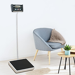 SIKE Physician Scale, Medical Floor Scale for Body Weight, 550 lb Limit Professional Weight Scale, Portable Easy to Read Digital Display, Heavy Duty, Pound & KG Settings, 12.5" x 12" Platform