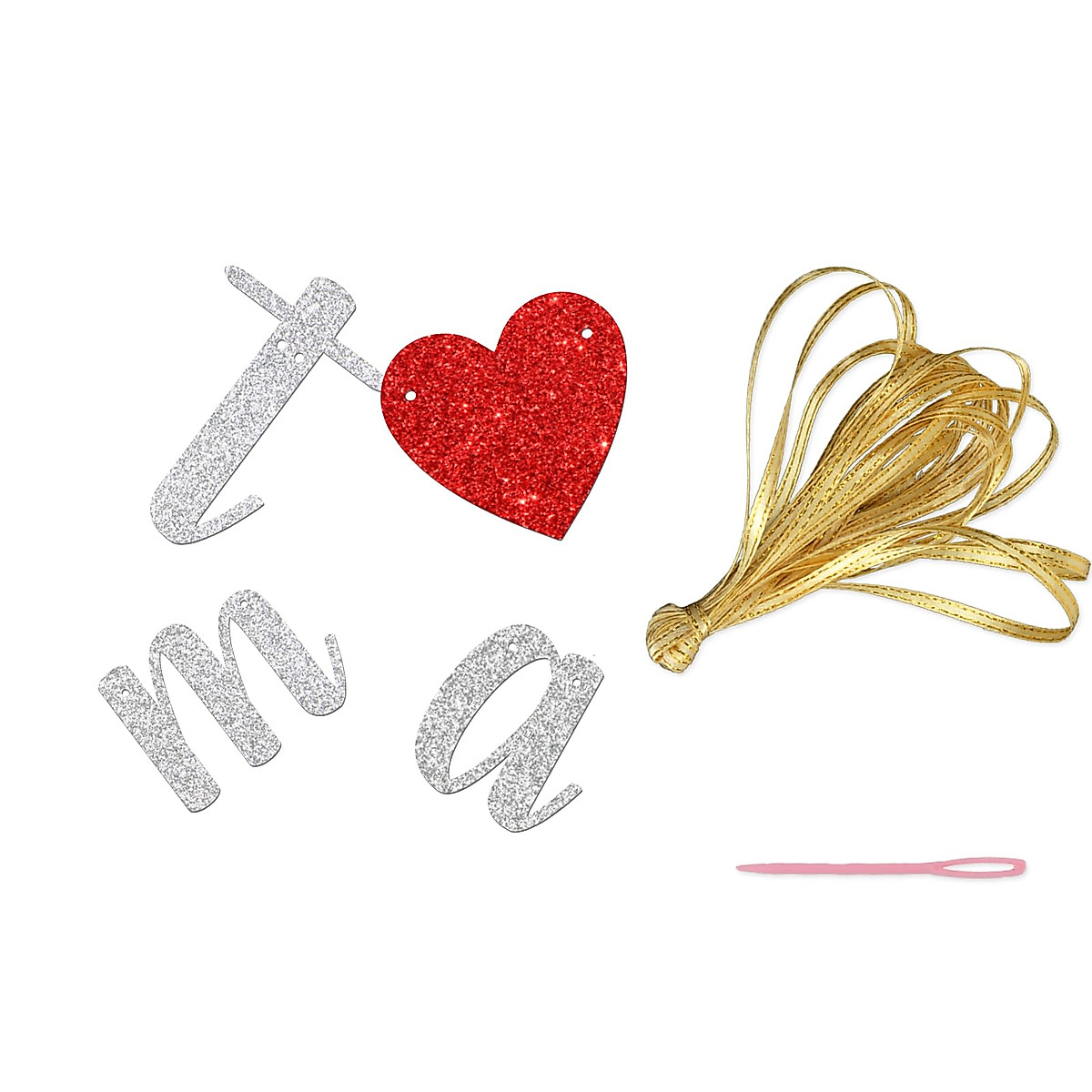 Silver Glitter Almost Married Banner - Wedding Rehearsal Decorations - Engagement/Bridal Shower Party Decoration Supplies