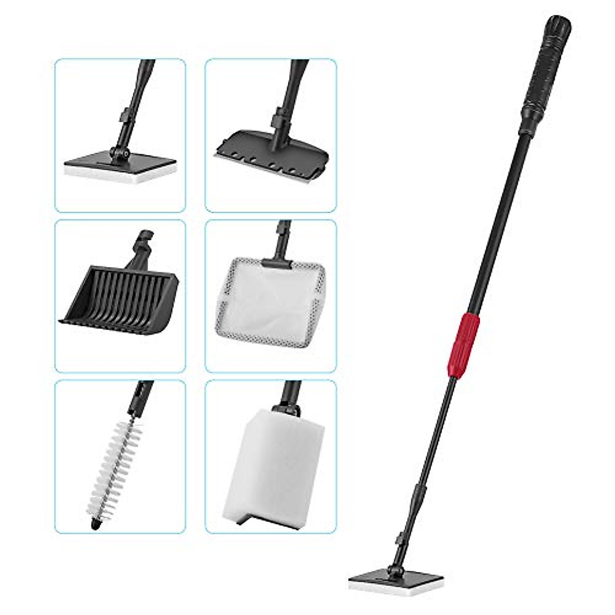VIVOSUN 6-in-1 Aquarium Cleaning Tools, Adjustable Fish Tank Clean Kit with Long Telescopic Handle