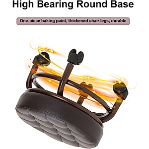 Elitzia Pedicure Foot Stool Beauty Salon SPA Foot Bath Footstool Two Colors Optional Thick Support Seat Quality Wheels ET28499 Brown Colour