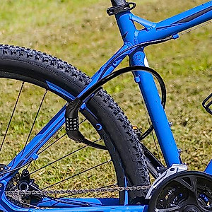 Bike Cable Lock, Set Your Own Combination Bicycle Lock, Combination Cable Lock for Outdoor Equipment, Black