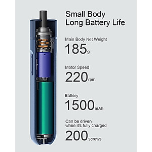 HOTO 3.6V Cordless Electric Screwdriver, 1500mAh, USB Rechargeable Battery, All-in-one Power Screwdriver, Manual-automatic Mode, 2 S2 Steel Long Bits, Ideal for Repairing Circuits/Electronics