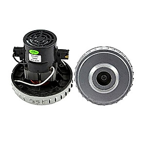 misppro Dry and Wet Vacuum Cleaner Motor 1200W Two Turbine Wheels Black Aluminum