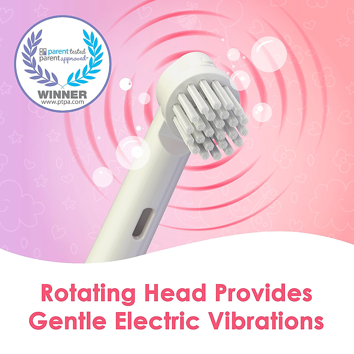 Brusheez Kids’ Electric Toothbrush Set - Safe & Effective for Ages 3+ - Parent Tested & Approved with Gentle Bristles, 2 Brush Heads, Rinse Cup, 2-Minute Timer, & Storage Base (Sparkle The Unicorn)