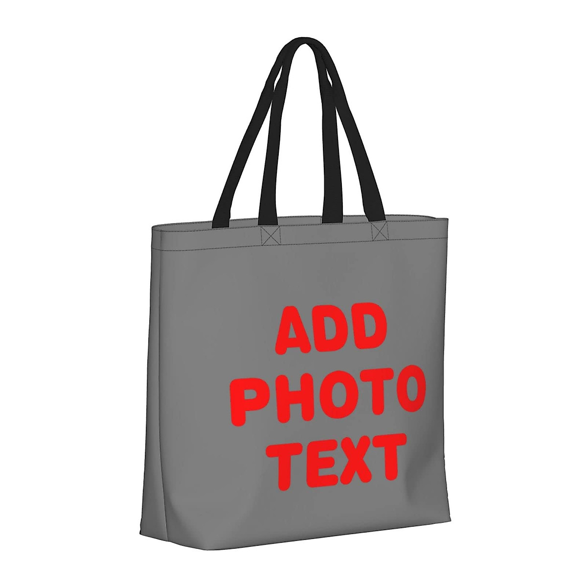 Custom Tote Bags With Logo Name Photo Personalized Shopping Bags Shoulder Bag For Women Business Work Travel Teacher Wedding College Birthday Christmas Gifts Reusable