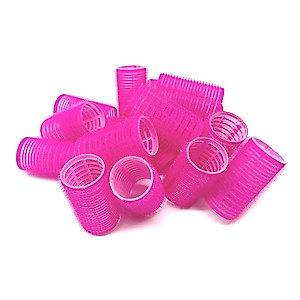 Set of 16 - Medium Size Self Grip Hair Rollers Pro Salon Hairdressing Curlers