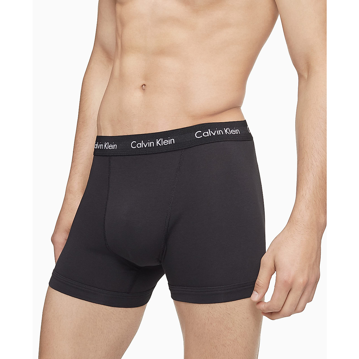 Calvin Klein Men's Cotton Stretch 7-Pack Boxer Brief, 7 Black, M