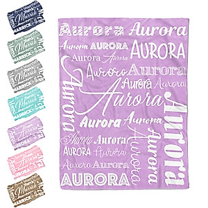 Sweewind Personalized Blanket for Kids Personalized Baby Blankets for Boys and Girl Custom Blanket for Baby Girls Boys Personalized Baby Blanket with Name Customized Personalized Baby Gifts (Orchid)