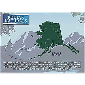 Kodiak Naturals, 32 oz Wild Alaskan Salmon Oil Formula - Balanced Blend of Pure Fish Oils, with EPA and DHA from Wild-Caught Fish, Support for Skin & Coat, Immune & Heart Health, and Joints