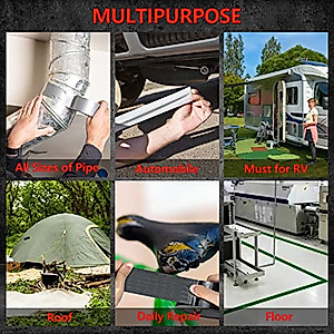 CZoffpro Duct Tape Heavy Duty - Ultra Strong Black Colored Duct Tape with Waterproof Backing, Easy to Tear by Hand, 1.88 in x 20 Yard, Black