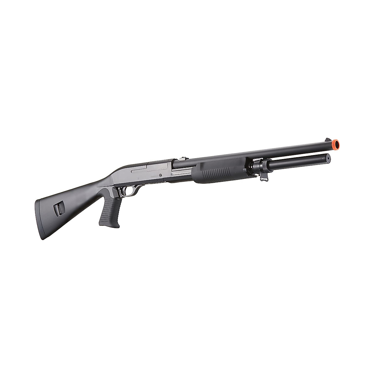 Durable Multi-Shot Triple Burst Pump Action Airsoft Steel/Polymer Shotgun 380 FPS with Shell-M3