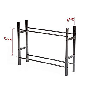 Facibom Tire Rack Storage Garage Organizer for TF2 SCX10 D90 TRX4 1/10 RC Car Truck Crawler Tires,Black